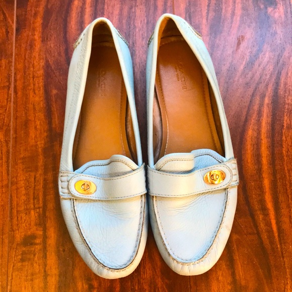 Coach | Shoes | Adorable Coach Baby Blue Loafers Sz 9 | Poshmark